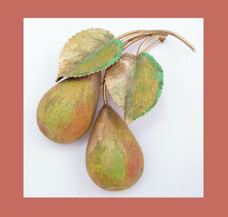 Napier Enamel Large Pear Pin