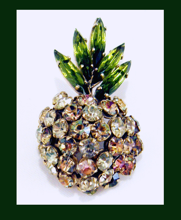 Rhinestone Pineapple Pin