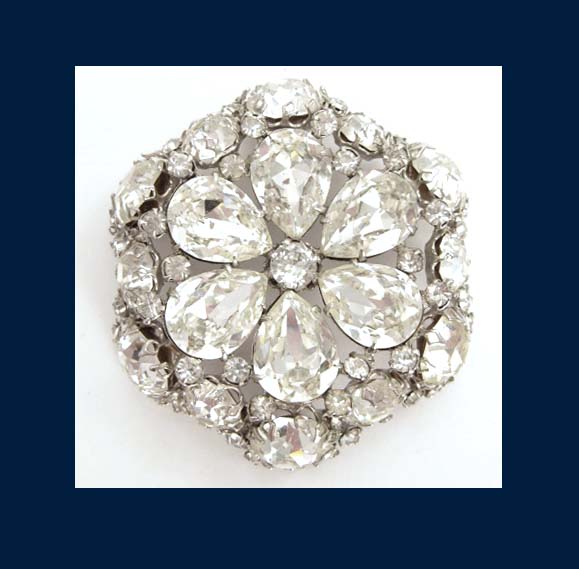 Dazzling Dimensional Rhinestone Pin