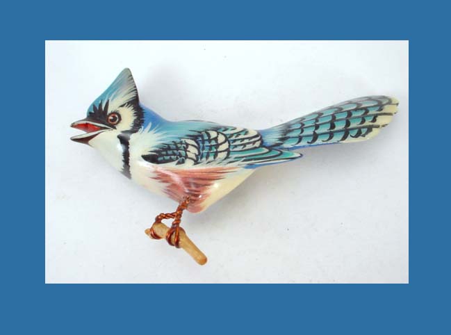 Large Takahashi Blue Jay Pin