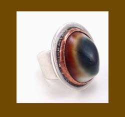 Sam Kramer Operculum Shell Large Sterling Ring